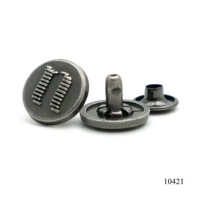 China Custom Embossed Metal Rivet Stud For Leather Craft Garment Bag Hardware for sale