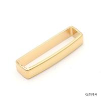 China Gold Metal Rectangle Loop Buckle Bag Strap Keeper Hardware for sale
