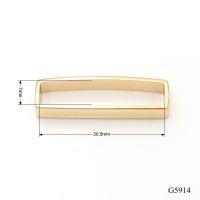 China Gold Metal Rectangle Loop Buckle Bag Strap Keeper Hardware for sale