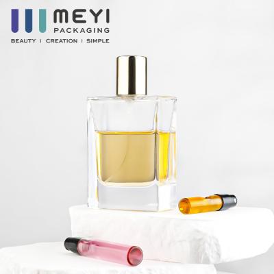 China 50ML Perfume Glass Bottles Unique Black Cologne Square for sale