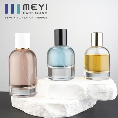 China Perfume 100ml Frosted Glass Spray Bottle Jar Gold Silver for sale