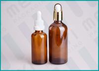 China Amber Glass Dropper Bottles With Different Types Dropper / Essential Oil dropper bottle for sale