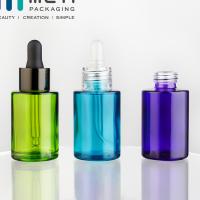 China Refillable Glass Dropper Bottle Labeling 50ml Screw Cap Round for sale