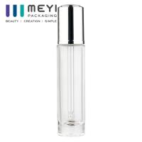 China Transparent Glass Dropper Bottles 100ml In Round Shape With Packaging Carton Box for sale