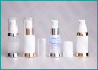 China Silkscreen Printing PP Cosmetic Pump Bottle Airless Dispenser Bottles With SAN Cap for sale