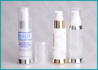 China Silkscreen Printing PP Cosmetic Pump Bottle Airless Dispenser Bottles With SAN Cap for sale