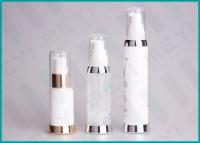 China Silkscreen Printing PP Cosmetic Pump Bottle Airless Dispenser Bottles With SAN Cap for sale