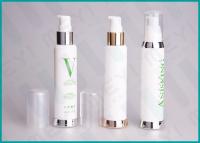 China Silkscreen Printing PP Cosmetic Pump Bottle Airless Dispenser Bottles With SAN Cap for sale