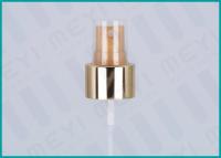 China Pearl Gold 24/410 Plastic Mini Mist Sprayer With Shiny Gold Aluminum Collar for sale