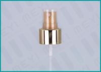 China Pearl Gold 24/410 Plastic Mini Mist Sprayer With Shiny Gold Aluminum Collar for sale