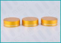 China Matt Gold Lined Aluminum Screw Top Caps 38/410 For Health Care Products Containers for sale