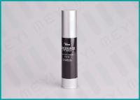China 40 ML Black Cosmetic Pump Bottle With Glossy Matt Silver Pump And Cap for sale