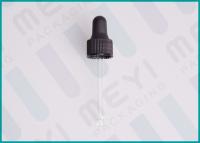 China 13/410 Glass Dropper Bottles Dropper ,  Black Ribbed Mini Plastic Droppers  for sale