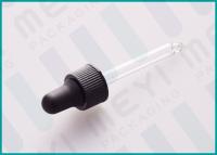 China 13/410 Glass Dropper Bottles Dropper ,  Black Ribbed Mini Plastic Droppers for sale