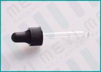 China 13/410 Glass Dropper Bottles Dropper ,  Black Ribbed Mini Plastic Droppers for sale