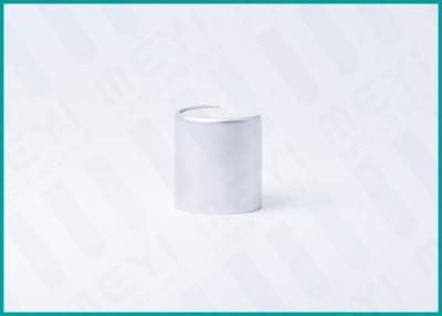 China Matt Silver Aluminum Disc Top Bottle Cap Closure 20/410 With Transparent Top for sale
