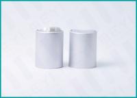China Matt Silver Aluminum Disc Top Cap , Press Caps And Closures For Shower Gel for sale