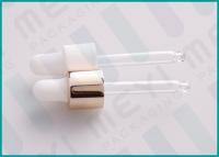 China 13/415 Shiny Gold Aluminum White Dropper For Glass Dropper Bottles for sale