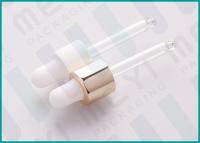 China 13/415 Shiny Gold Aluminum White Dropper For Glass Dropper Bottles for sale