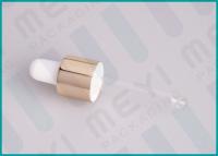 China 13/415 Shiny Gold Aluminum White Dropper For Glass Dropper Bottles for sale