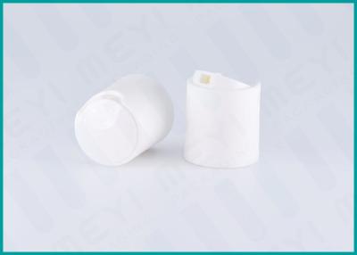 China 24mm White Disc Top Pet Bottle Caps / Shampoo Bottle Cap With Highly Sealed for sale
