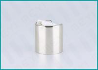 China Light Glossy Gold Disc Top Polypropylene Bottle Caps 24/410 With White Actuator for sale