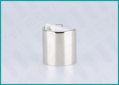 China Light Glossy Gold Disc Top Polypropylene Bottle Caps 24/410 With White Actuator for sale