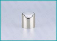 China Light Glossy Gold Disc Top Polypropylene Bottle Caps 24/410 With White Actuator for sale