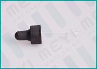 China Black Ribbed PP Plastic Dropper Cap 15/410 For Glass Tube Bottles for sale