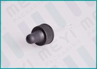 China Black Ribbed PP Plastic Dropper Cap 15/410 For Glass Tube Bottles for sale