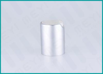 China Matt Silver Disc Top Cosmetic Bottle Cap 24/415 With Smooth Pressing Feeling for sale