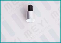 China Matt Silver Aluminum Dropper 15/415 With Black Rubber Teat For Dropper Bottles for sale
