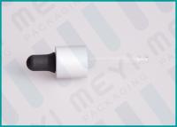 China Matt Silver Aluminum Dropper 15/415 With Black Rubber Teat For Dropper Bottles for sale