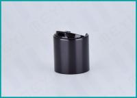 China Glossy Black Disc Top Bottle Cap Lids 28/410 Smooth Closure For Hair Cleaner for sale