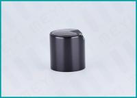 China Glossy Black Disc Top Bottle Cap Lids 28/410 Smooth Closure For Hair Cleaner for sale