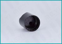 China Glossy Black Disc Top Bottle Cap Lids 28/410 Smooth Closure For Hair Cleaner for sale