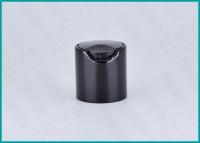 China Glossy Black Disc Top Bottle Cap Lids 28/410 Smooth Closure For Hair Cleaner for sale