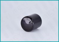 China Glossy Black Disc Top Bottle Cap Lids 28/410 Smooth Closure For Hair Cleaner for sale
