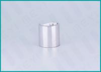 China Shiny Silver All Plastic Disc Top Cap 20/410 Screw Cap With White Top Cap for sale