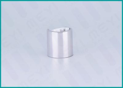 China Shiny Silver All Plastic Disc Top Cap 20/410 Screw Cap With White Top Cap for sale