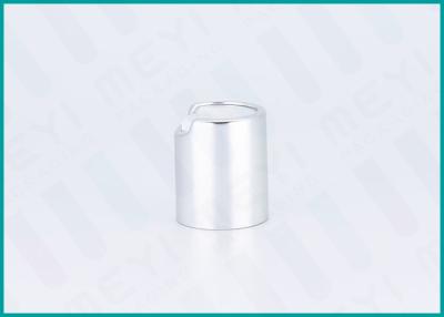 China UV Plastic Disc Top Cap 20/415 In Shiny Silver With White actuator For Gels for sale