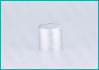 China Frosted Silver Aluminum Disc Top Cap 24/410 With Silver Line And White Top Cap for sale