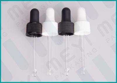 China Essential Oil Bottle Dropper 18/410 Totally Plastic Ribbed Dropper for sale