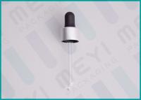 China 18/410 Glass Dropper Bottles Transparent Glass Pipette With Silicone Bulb for sale