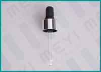 China 18/410 Glass Dropper Bottles Transparent Glass Pipette With Silicone Bulb for sale