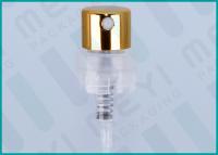 China Gold Perfume Spray Pump / Comfortable Crimp Spray Pump For Fine Spray Mist for sale