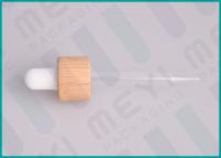 China 18/410 Glass Dropper Bottles Wood Bamboo Dropper With Purple Bulb for sale