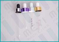 China Aluminum Sheathed Bulb Glass Liquid Dropper , 20/400 Colorful Glass Bottle Dropper for sale