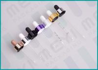 China Aluminum Sheathed Bulb Glass Liquid Dropper , 20/400 Colorful Glass Bottle Dropper for sale