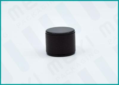 China Easy Open Black Perfume Glass Bottle Caps No Spill With Leather Material for sale